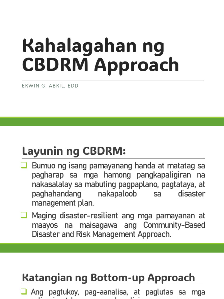 6.Kahalagahan-ng-CBDRM-Approach | PDF