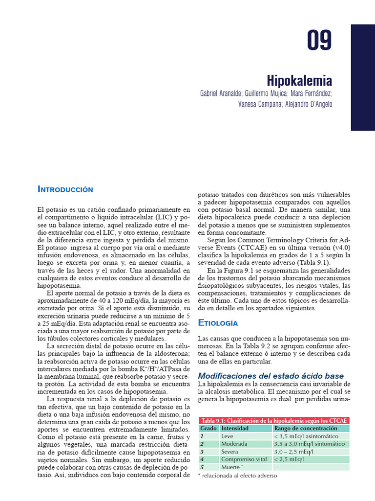 HIPO Kalemia-Potasemia K+ | PDF