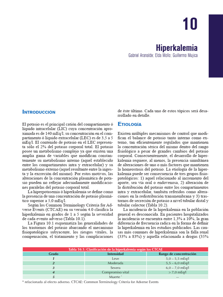 HIPER Kalemia-Potasemia K+ | PDF