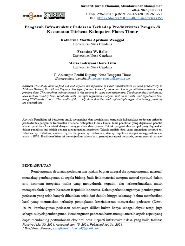 Inisiatif Vol Juli 2024 Hal 261-277 | PDF