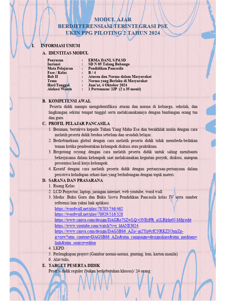 Modul Ajar Erma Dani 2401680360 | PDF