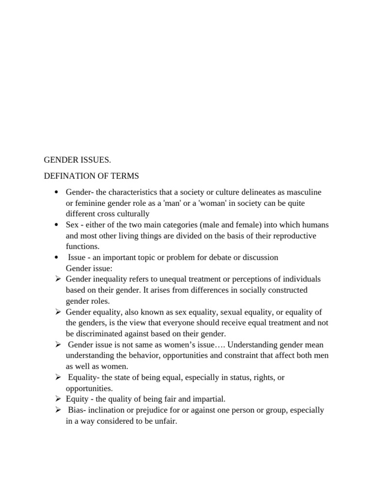Gender Issues 2 | PDF