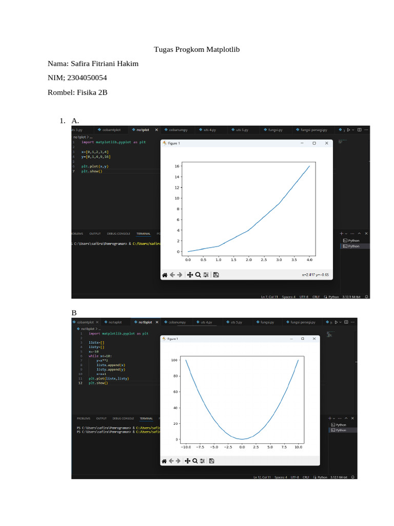 Tugas Progkom Matplotlib | PDF