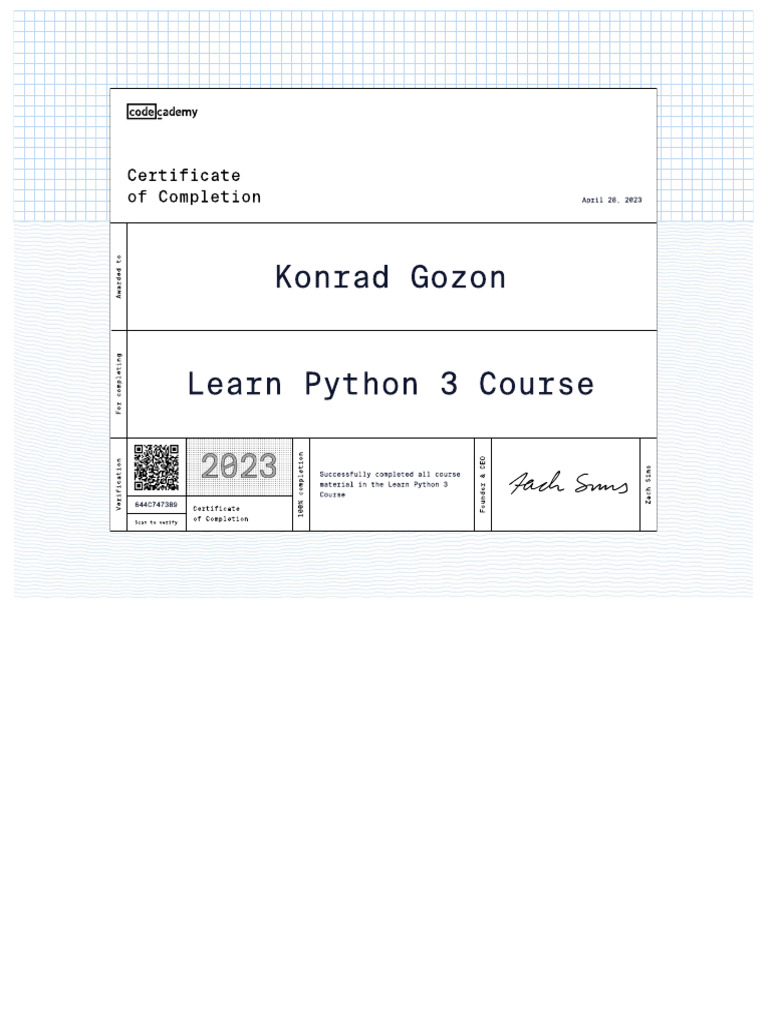 Py 3 Cert | PDF