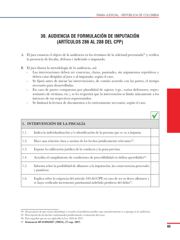 Audiencia de Formulación de Imputación (Artículos 286 Al 288 Del CPP) | PDF