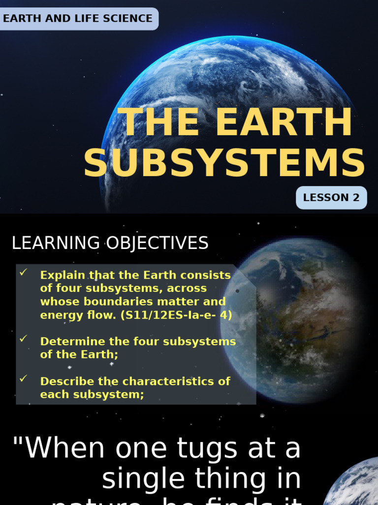 Els Week1 Earth Subsystem | PDF