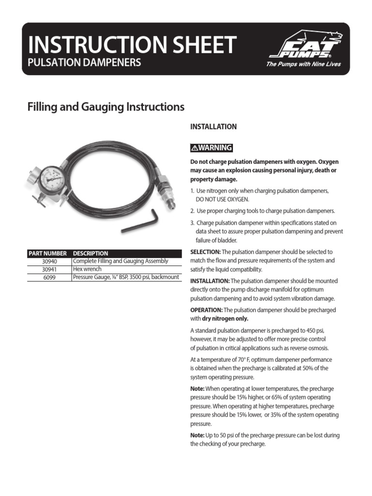 Pulsation-Dampener-Instructions | PDF