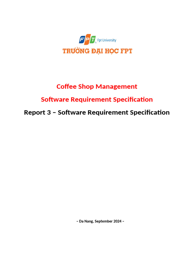 Coffee Shop Management - SRS | PDF | User (Computing) | Password