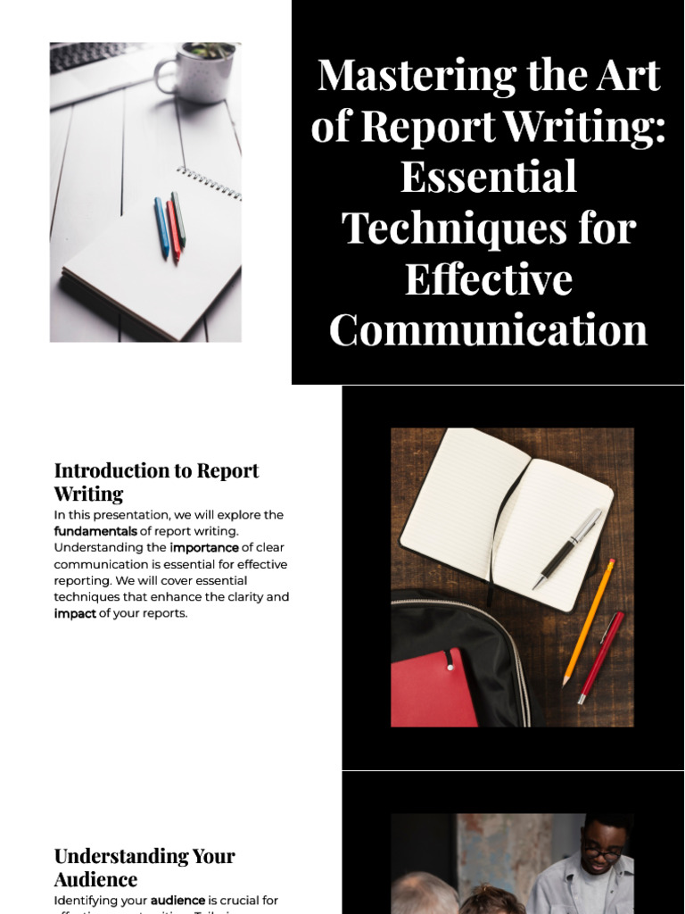 Slidesgo Mastering the Art of Report Writing Essential Techniques for Effective Communication ...