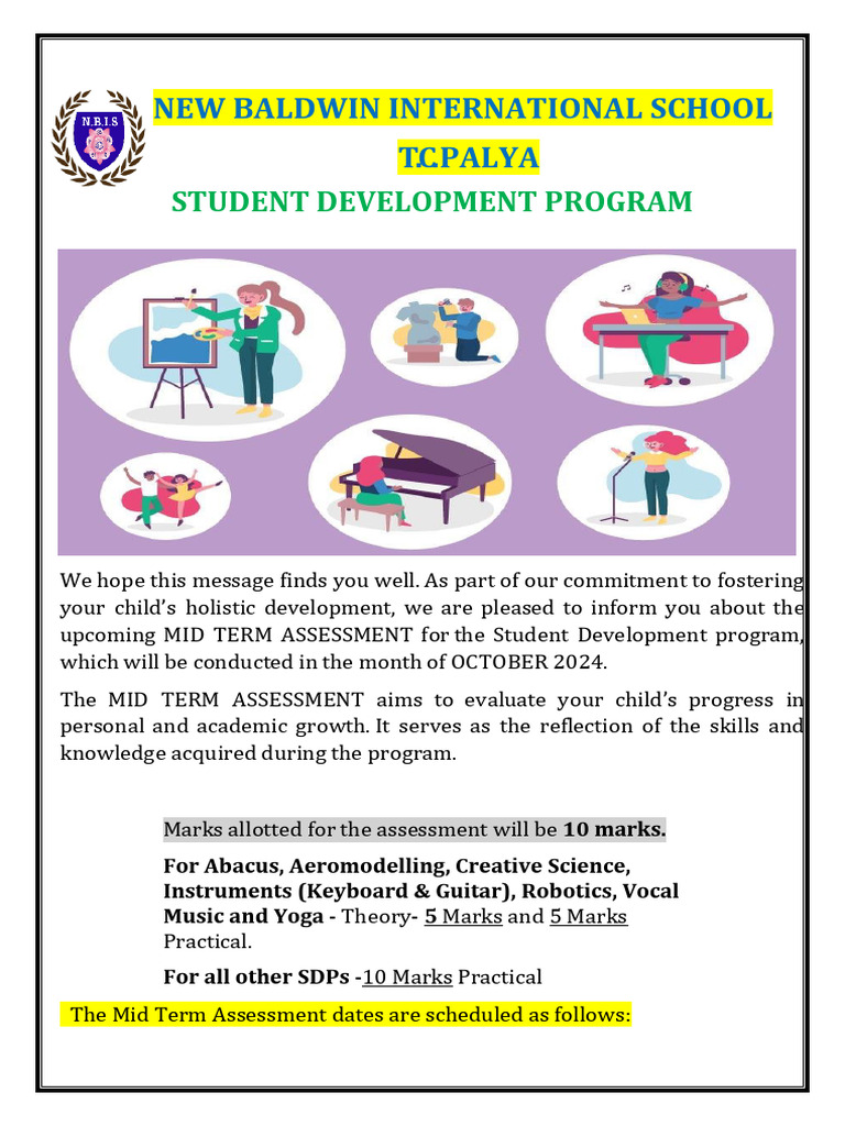 Sdp - Assessment Circular 2024 | PDF