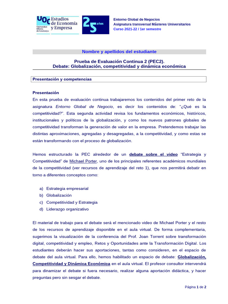 EGN_PEC2_S1_2021_2022_Enunciado | PDF