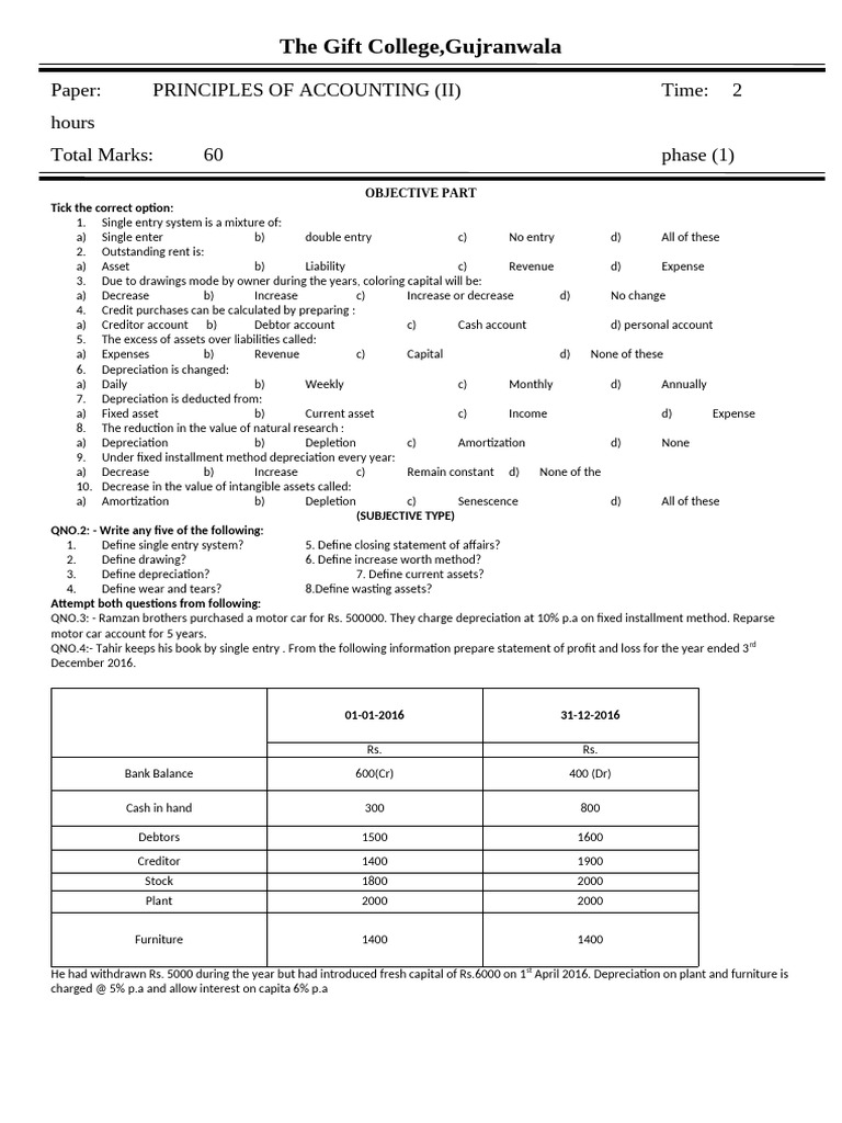 principal of accounting part (II) 30-1-2023 | PDF