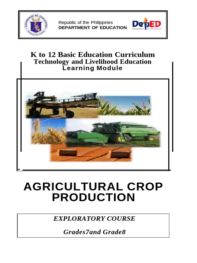 Crop Production Learning Modules Pdf