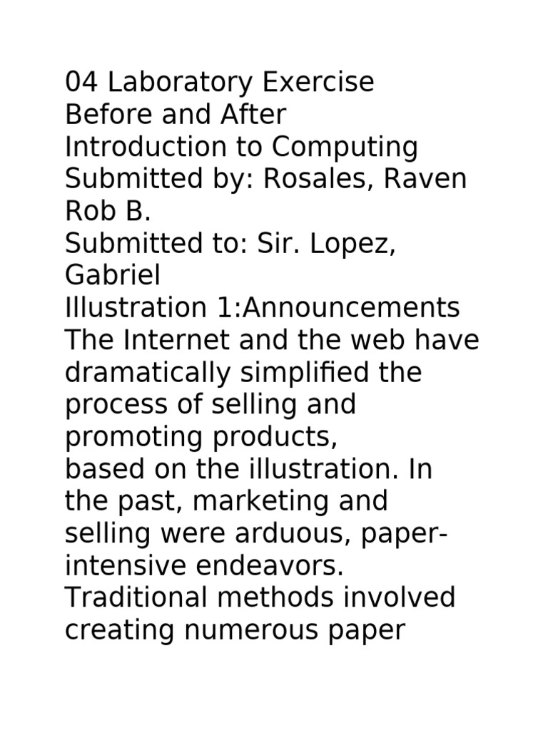 04 Laboratory Exercise | PDF