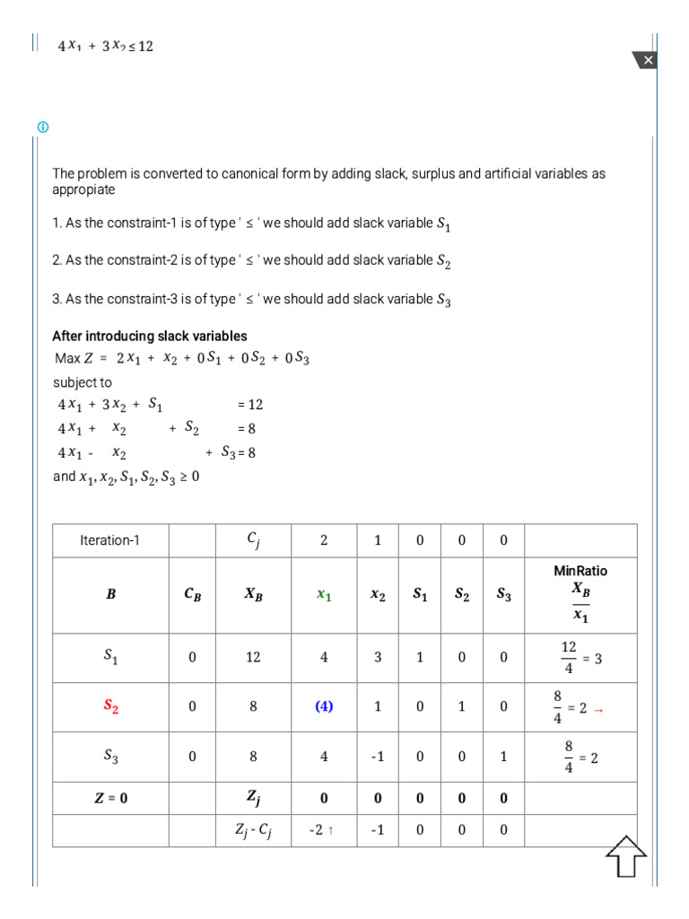 Simplex Method Calculator | PDF