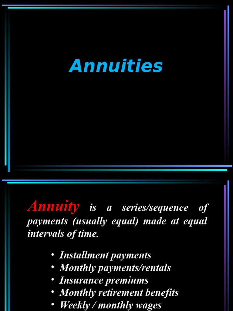 Toaz - Info Lesson 4 Annuity Ordinarypptx PR | PDF