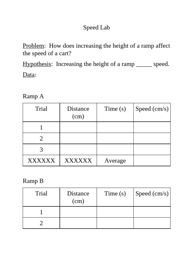 Isaiah Parker - Measuring Speed Lab | PDF