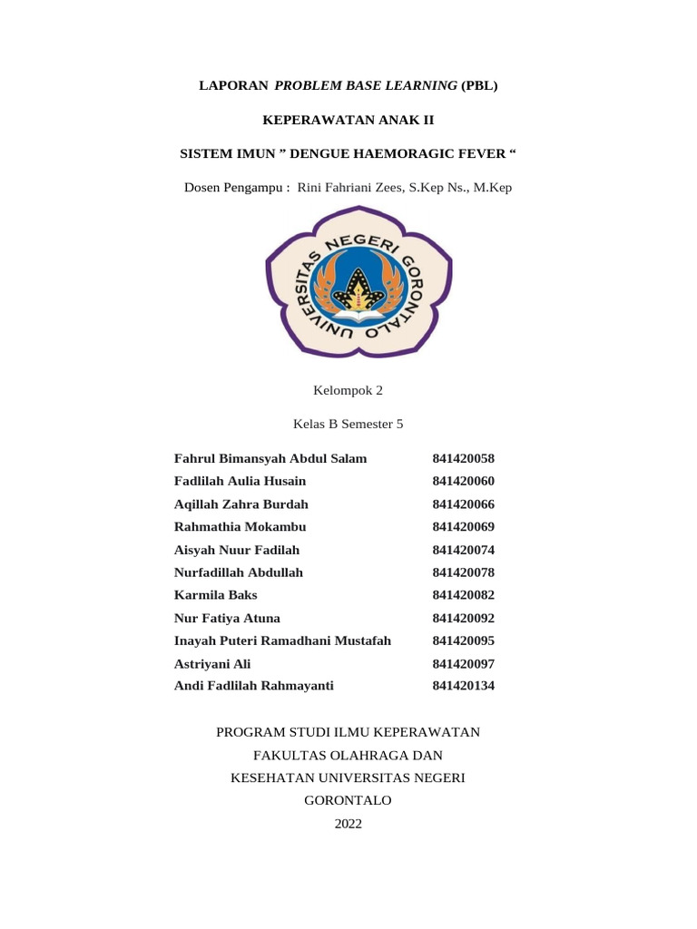 PBL Kel 2 DHF Ns. Rini | PDF