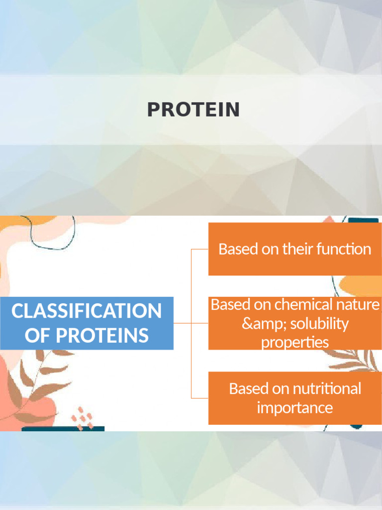 Classification of Protein | PDF