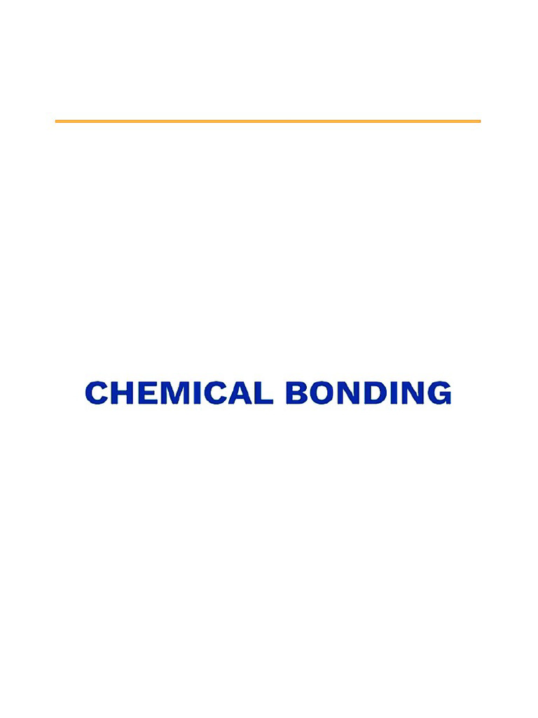 Chemical Bonding | PDF