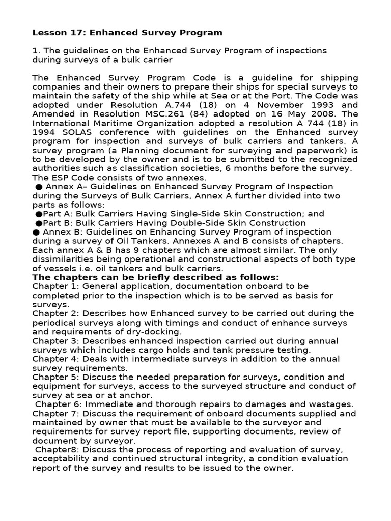 Lesson 17 Enhanced Survey Program | PDF