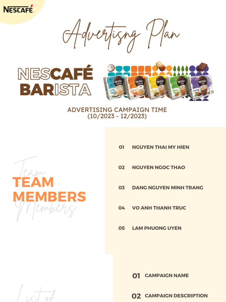 Advertising Plan - Nescafé Barista | PDF