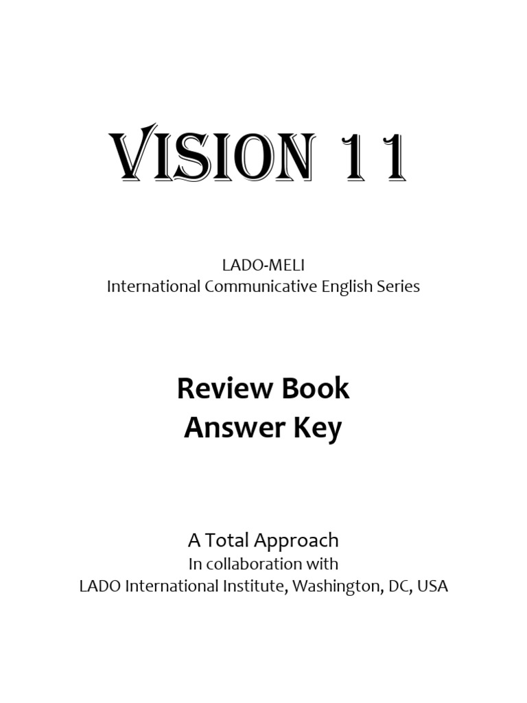 Vision 11 Review Answer Key | PDF