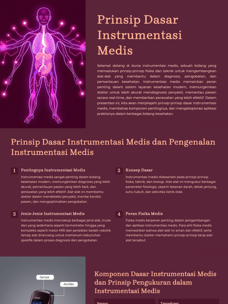 Prinsip Dasar Instrumentasi Medis Secara Umum | PDF