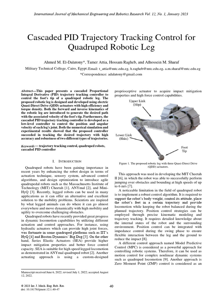 Cascaded PID Trajectory Tracking Control | PDF