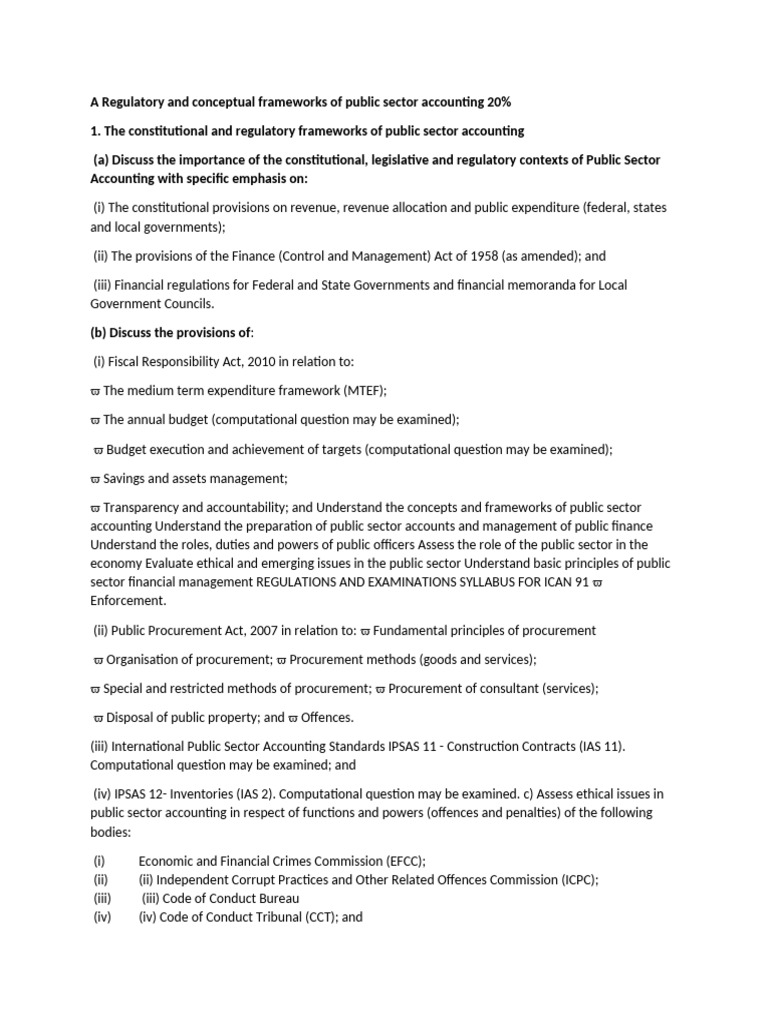 Public Sector Accounting Frameworks Explained | PDF | Financial ...