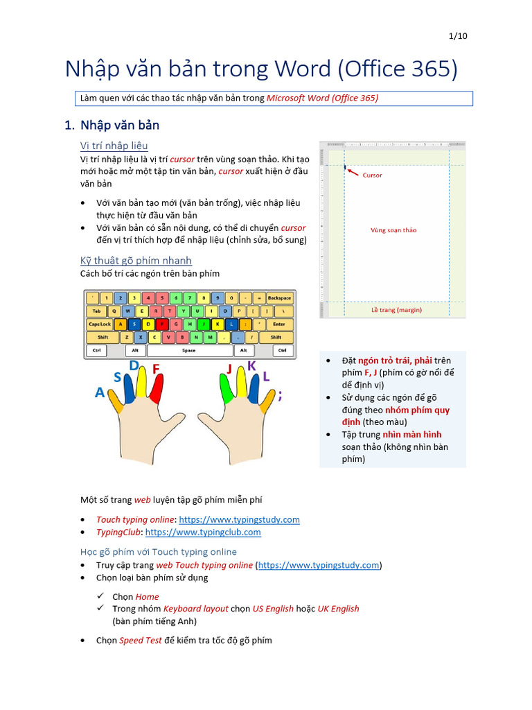 Word - 01b - Nhap Van Ban Trong MsWord | PDF