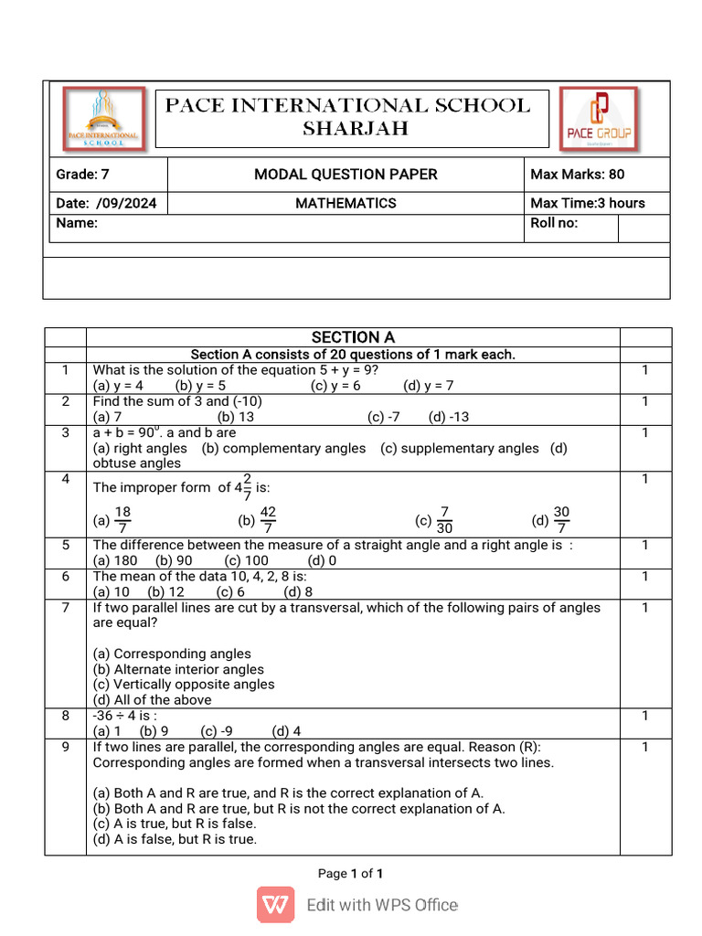 GR 7 Term 1 MODEL QP PDF | PDF