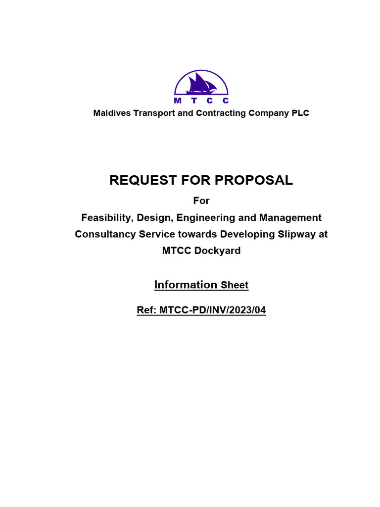 RFP - Slipway at MTCC Dockyard | PDF | Request For Proposal | Crane ...
