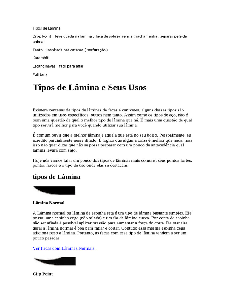 Tipos de lamina | PDF