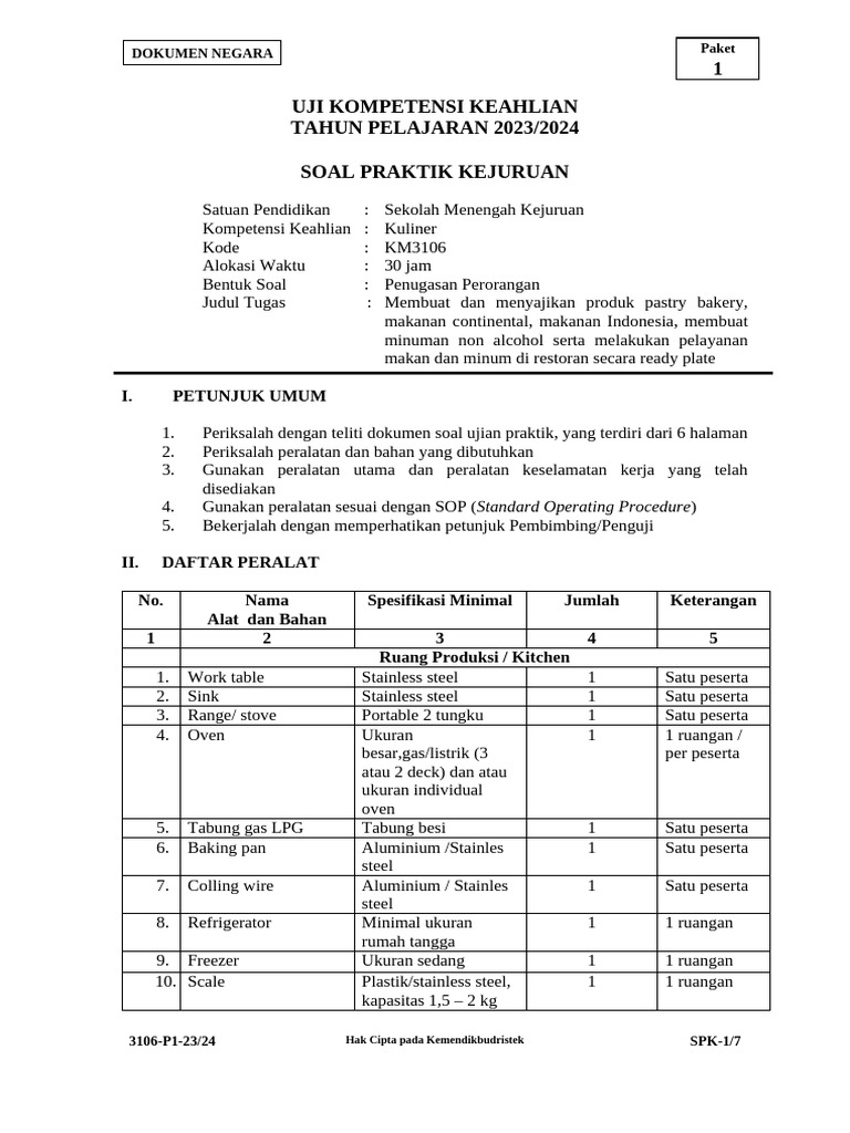 P1 - SPK - Kuliner | PDF