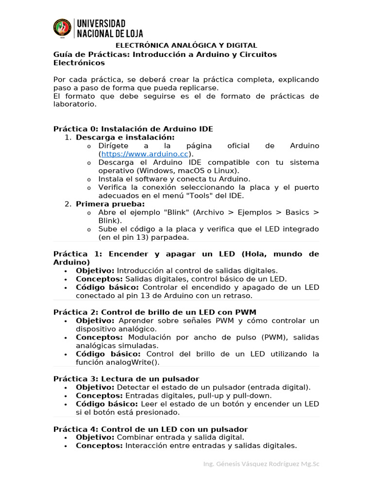 Guía Prácticas Arduino | PDF