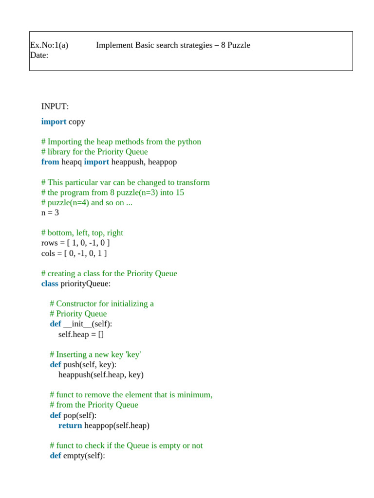 Ad3311 - Artificial Intelligence Lab Manual | PDF | Applied Mathematics | Algorithms