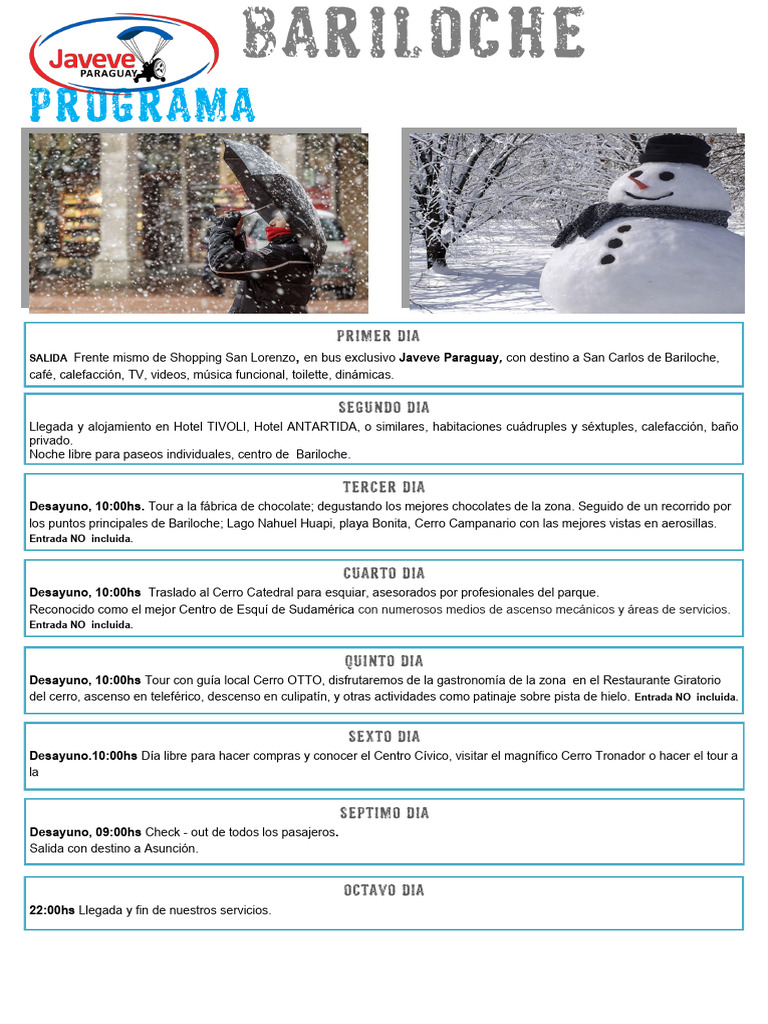 programa BARILOCHE 2018 | PDF