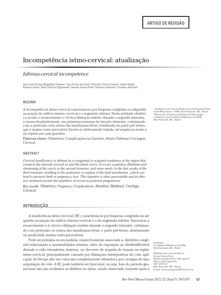 Incompetencia Istmo Cervical | PDF