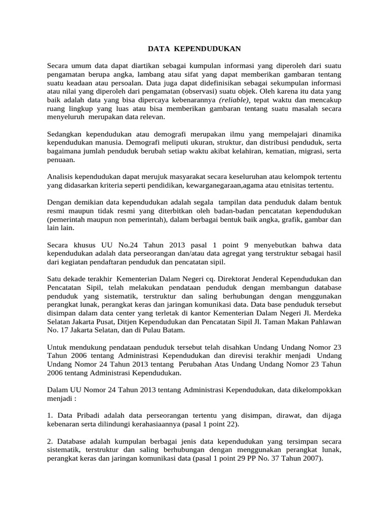 KEPENDUDUKAN | PDF