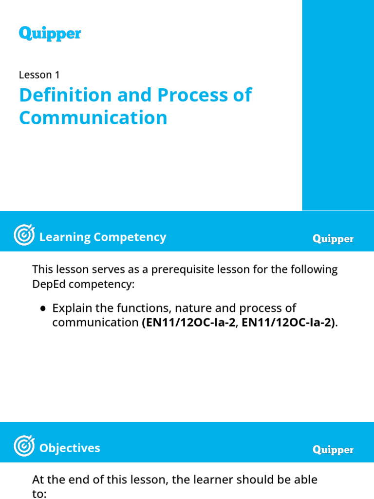 Definition and Process of Communication | PDF | Communication ...