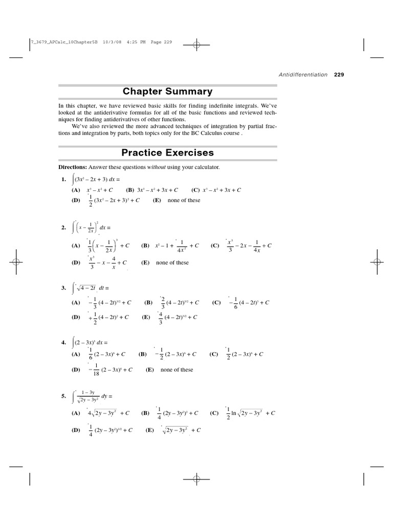 Antiderivative 10L1 Ams | PDF
