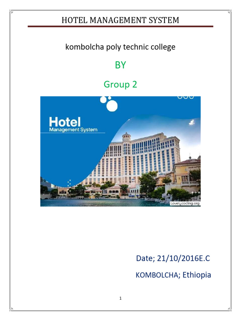 Hotel Managment System Group 2 | PDF
