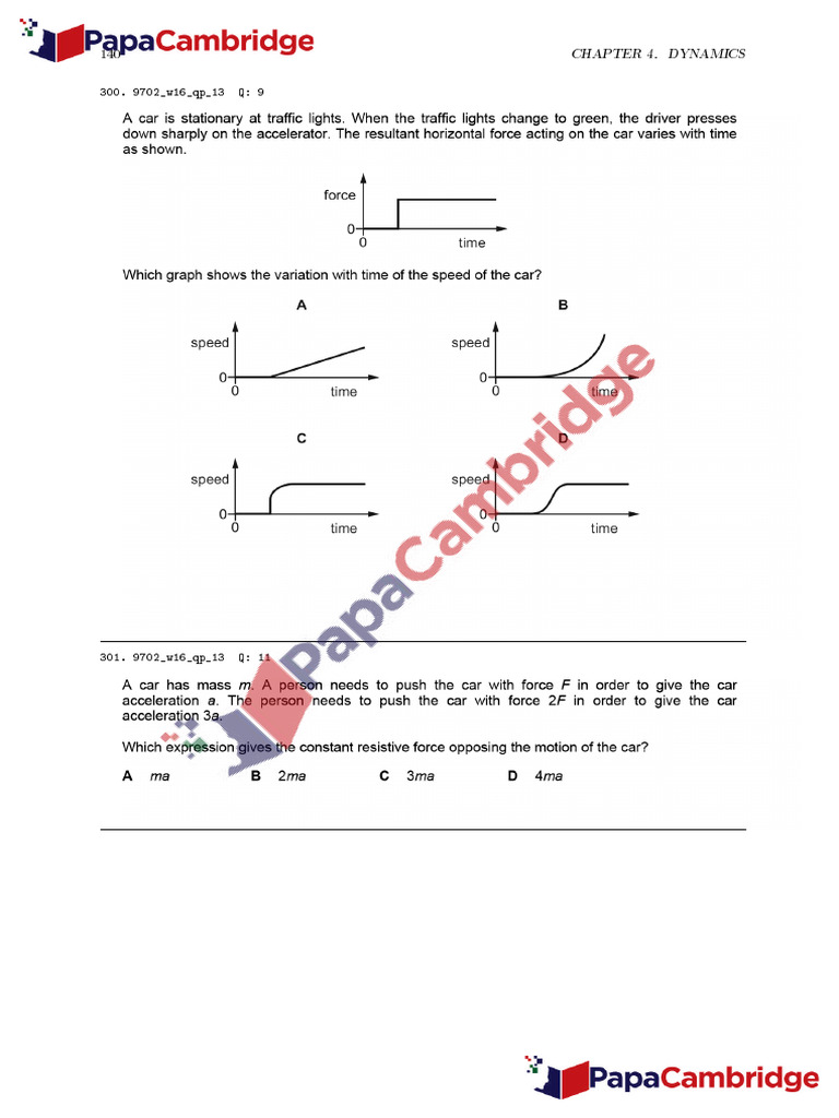 Physics 9702 Paper 1 - Dynamics-23 | PDF