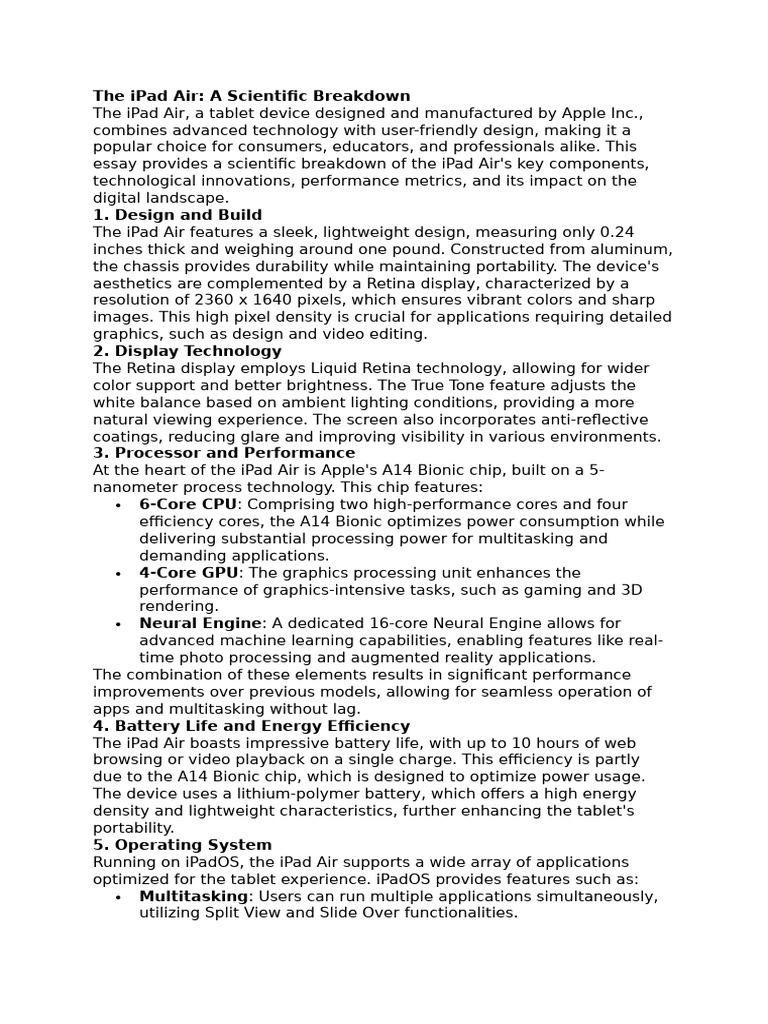 The Ipad Air | PDF
