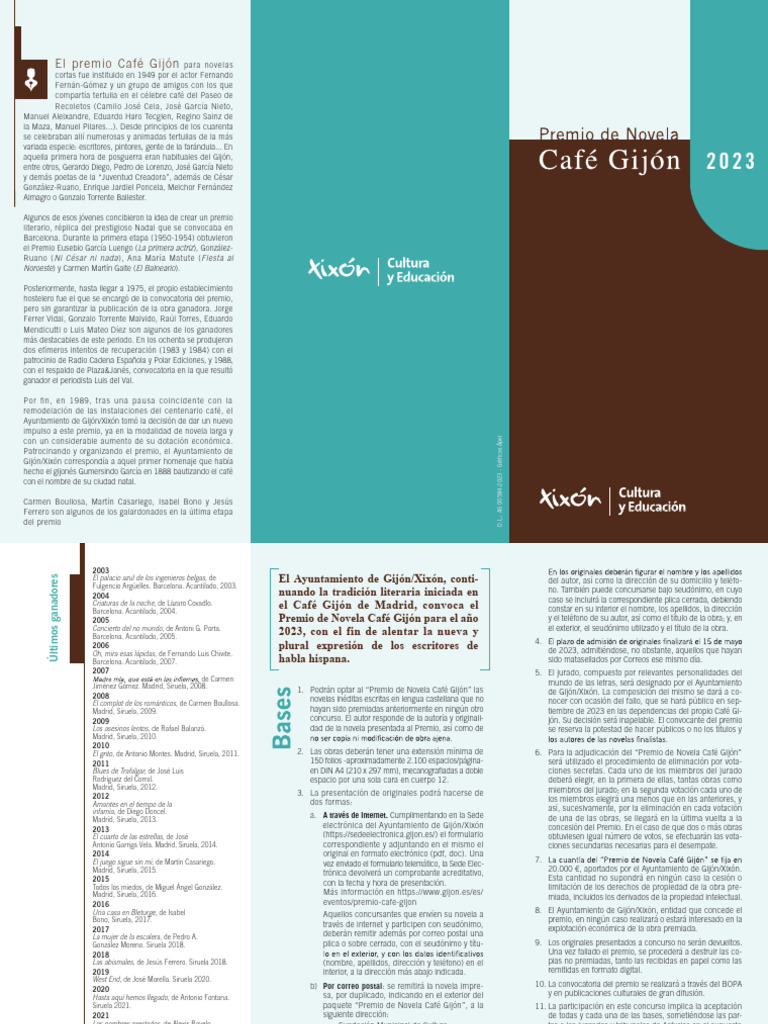 Triptico Cafe Gijon_2023 | PDF