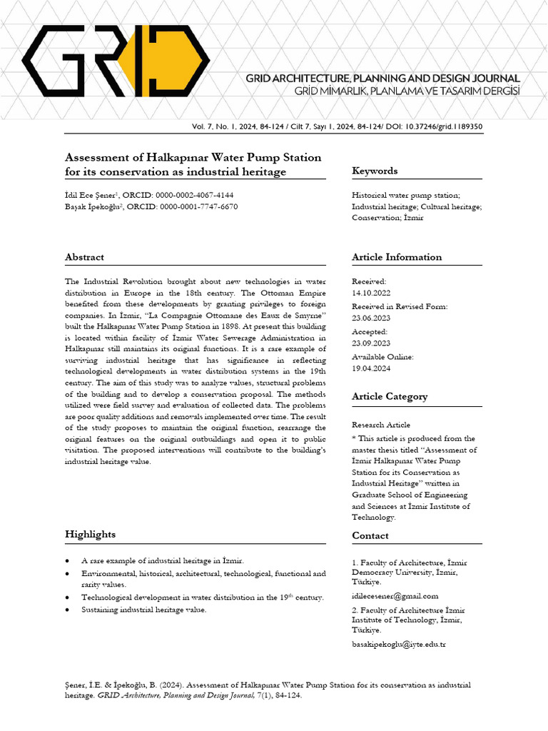 Assessment of Halkapinar Water Pump Stat | PDF