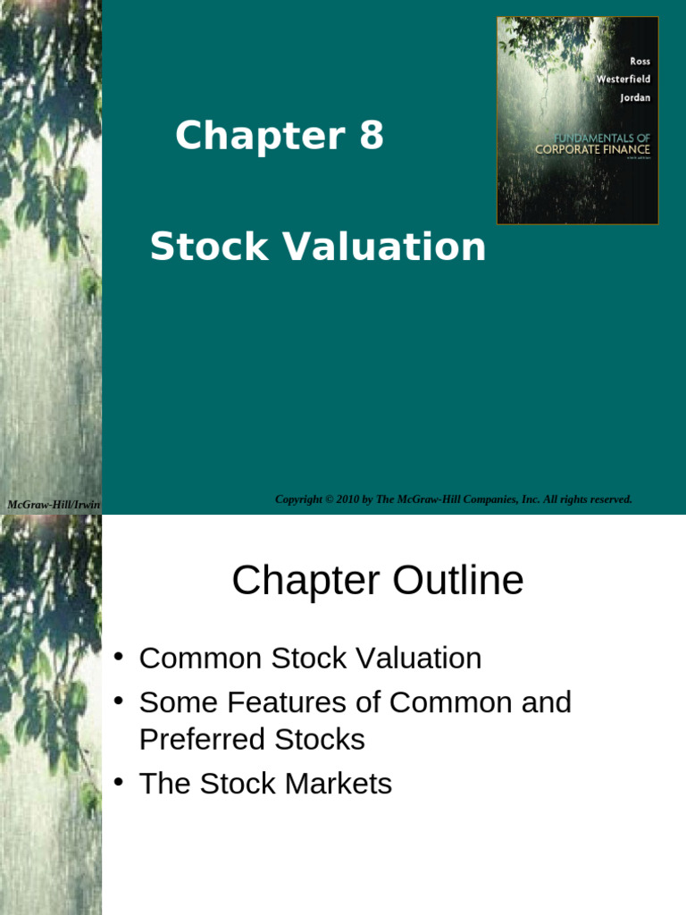 CH - 8 Stcok Valuation | PDF