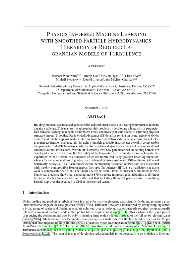 Woodward (2023) Physics Informed Machine Learning With Smoothed ...