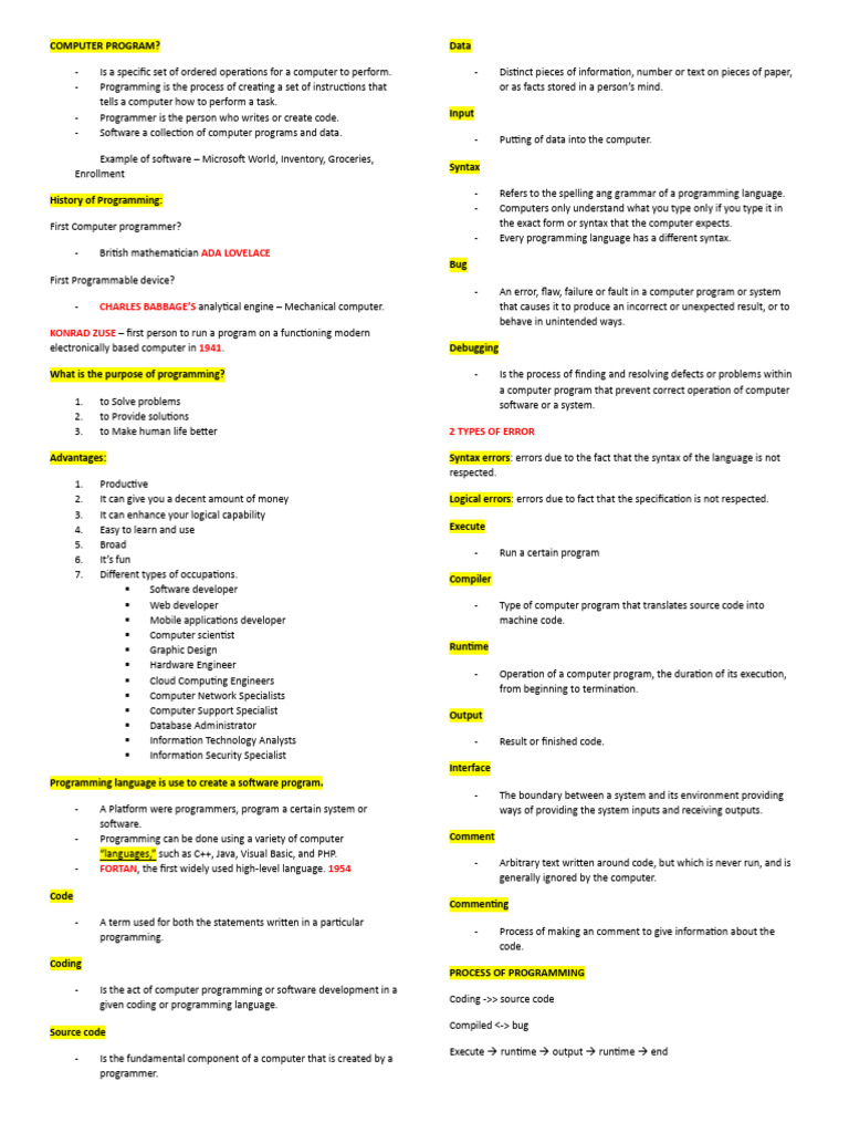 CIT002 LAB-Lecture | PDF